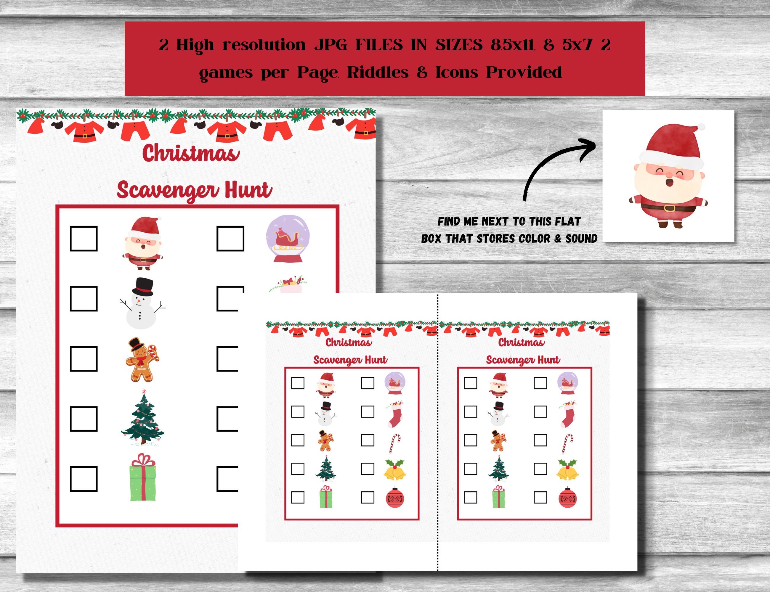 Christmas Scavenger Hunt Printable, Kids Christmas Classroom Activity ...