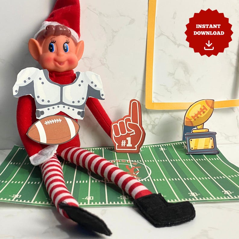 Printable Elf Football Scene , Elf Accessories, Instant Download, Elf ...