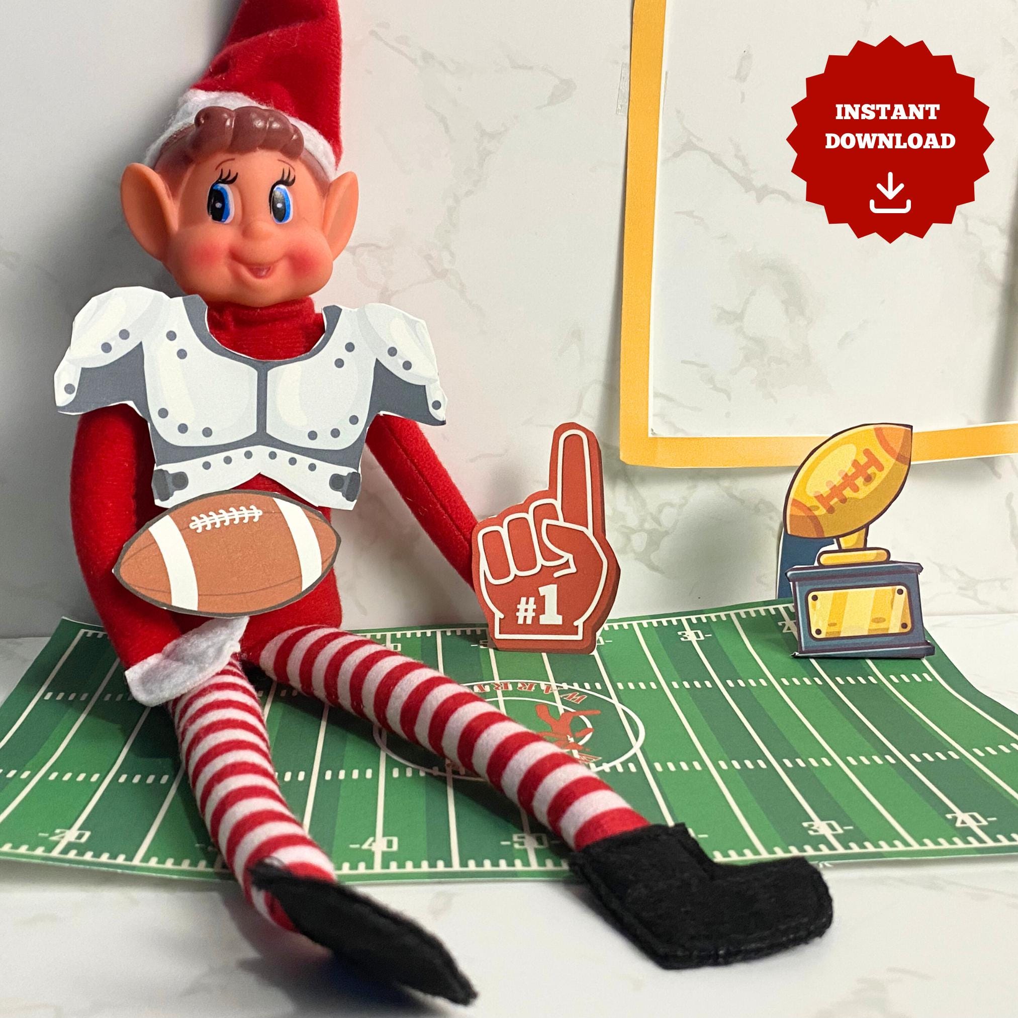 Printable Elf Football Scene , Elf Accessories, Instant Download, Elf ...