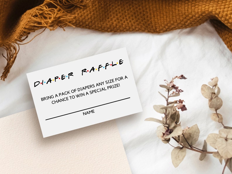 Friends Baby Shower Diaper Raffletickets, Friends Themed Baby Shower ...