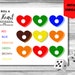 Roll a Heart Printable, Valentines Day Digital Download, Kids Activity ...