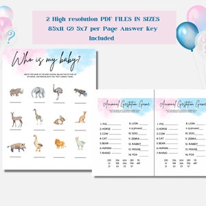 Gender Reveal Games Bundle Gender Reveal Game Printable - Etsy