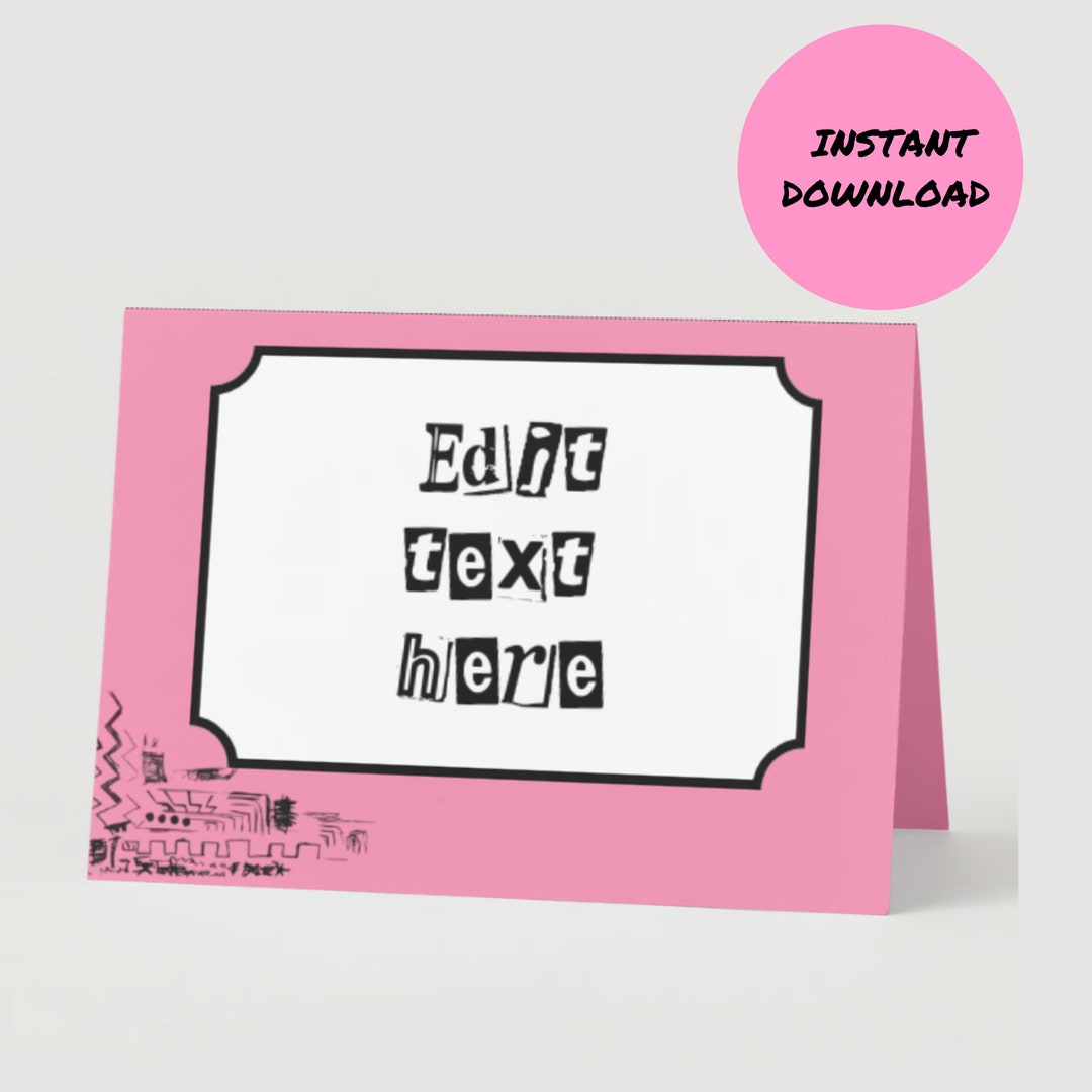 Editable Mean Girls Food Labels, Mean Girls Themed Party, Buffet Cards ...