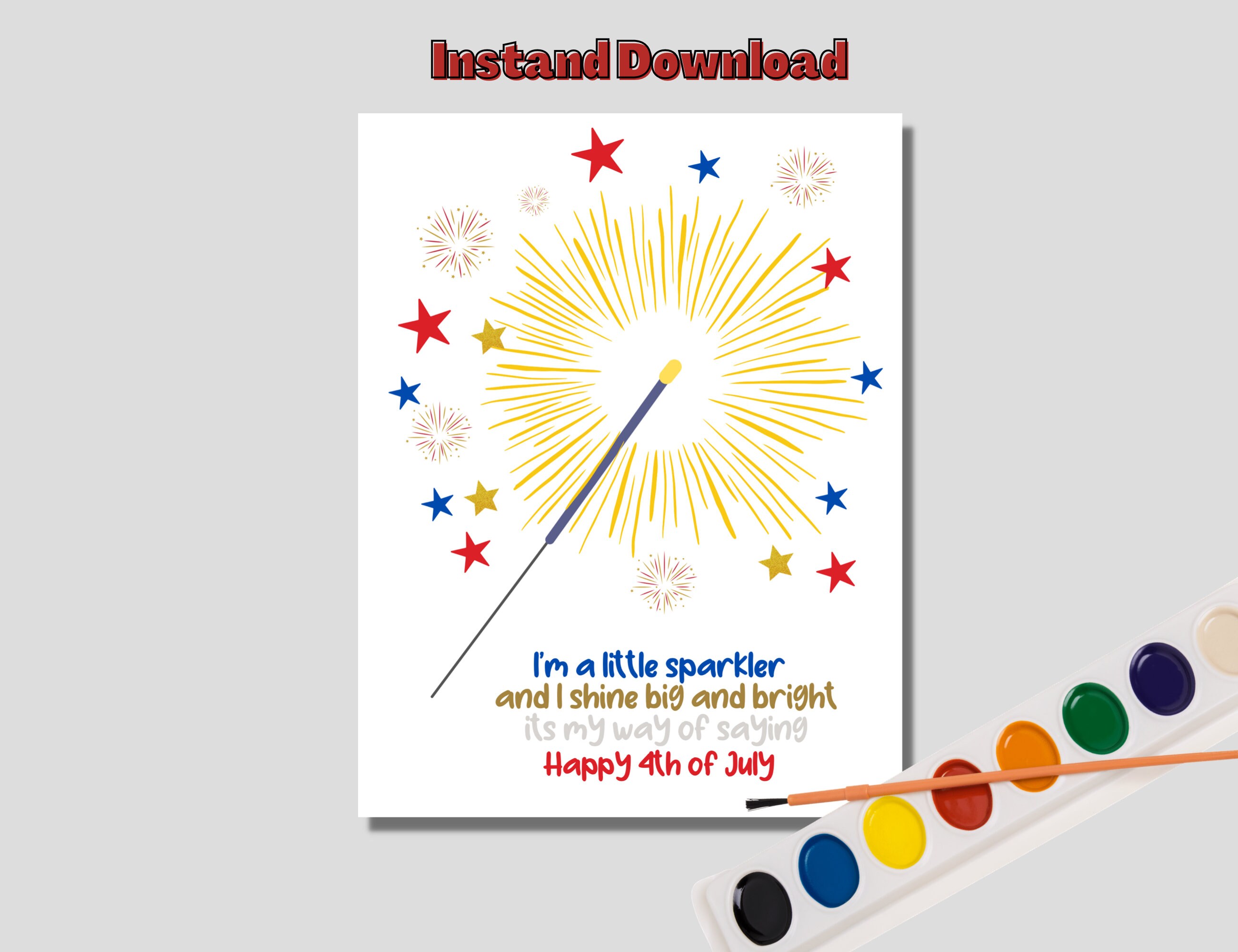 4th of July Handprint Art, Sparkler, My First 4th of July, Kids Crafts ...