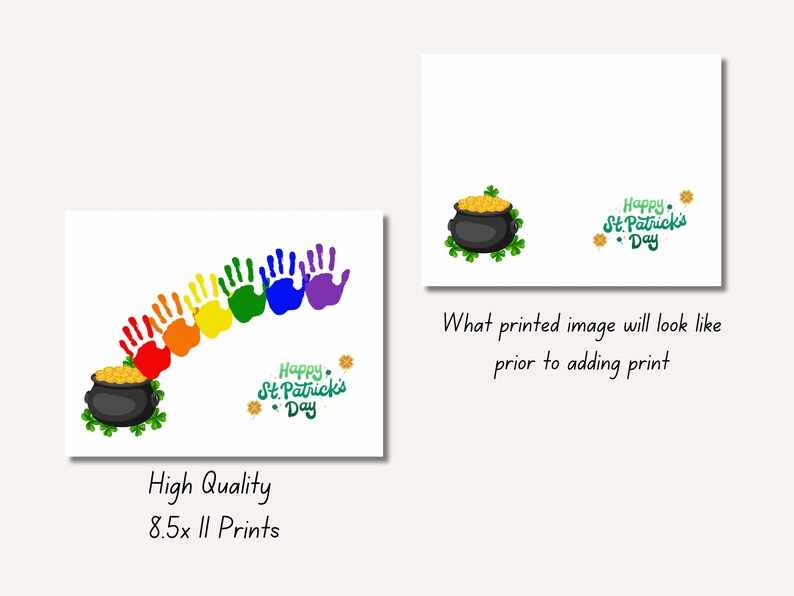 St. Patricks Day Handprint Art, Keepsakes Craft, Classroom Decor, Baby ...