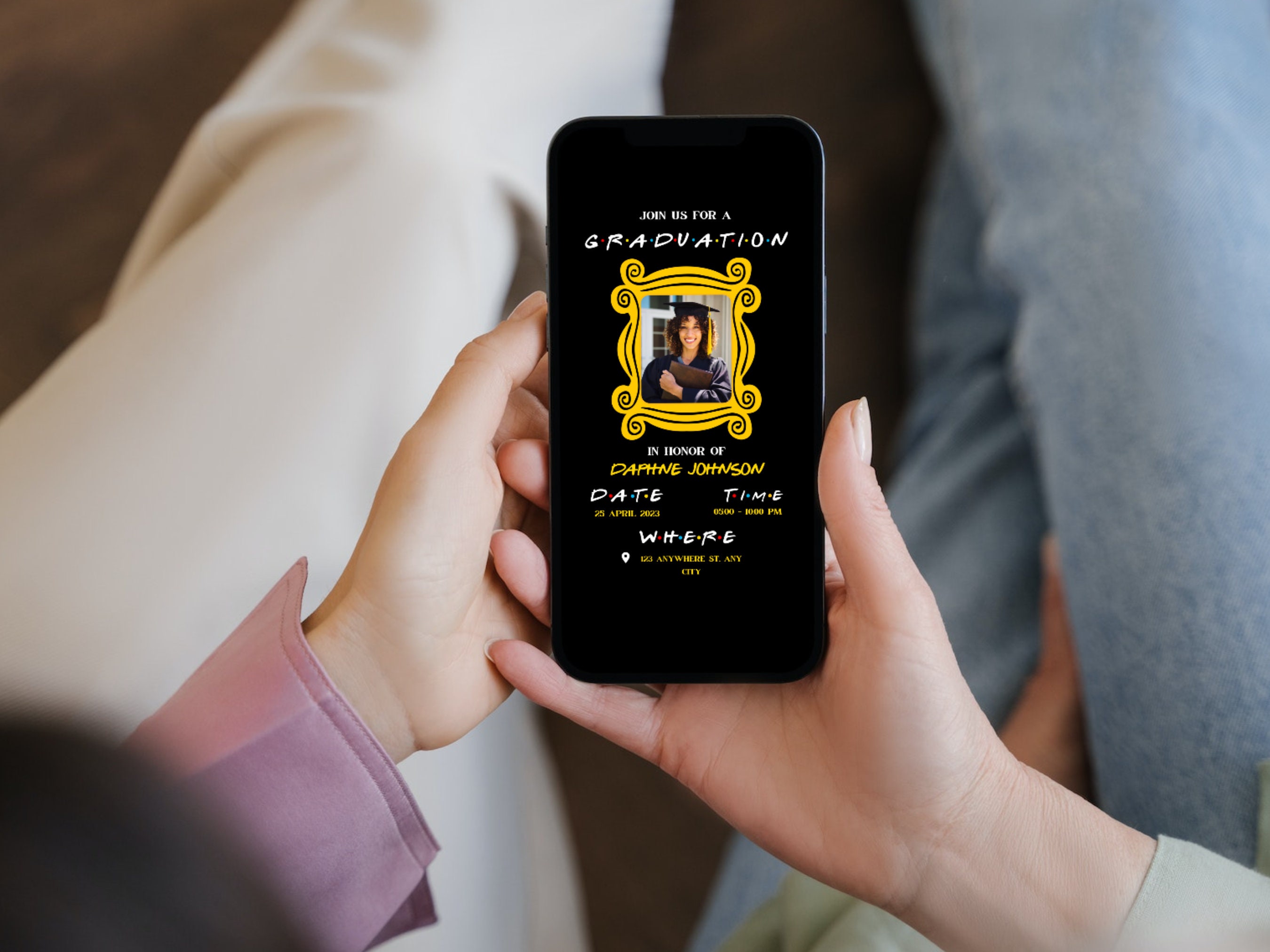 Editable Friends Graduation Party Invitations, Class of 2024, Party ...