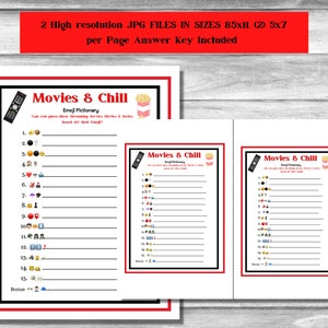 Movie Emoji Pictionary, Streaming Emoji Game, Printable Game, Family ...