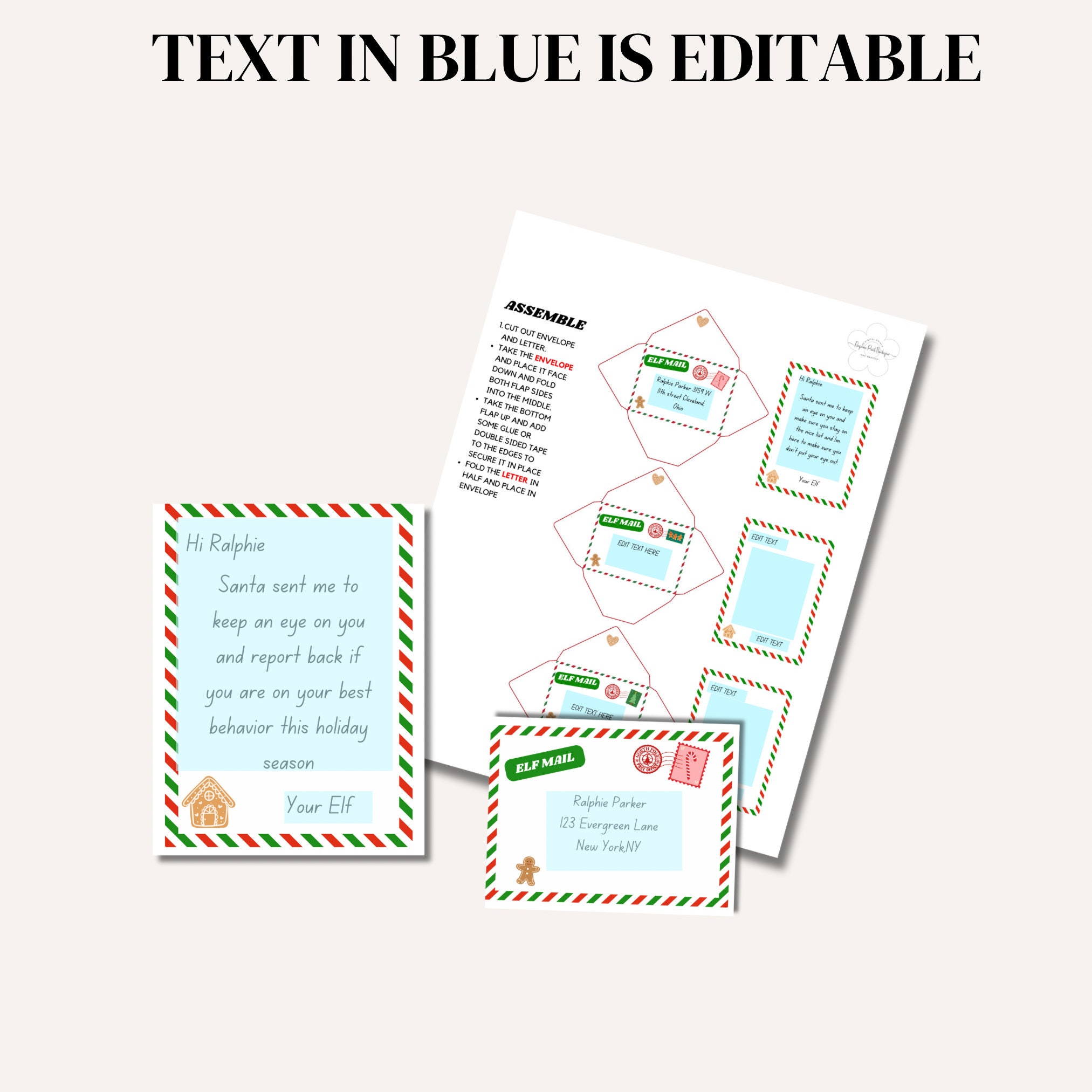 Editable Mini Elf Letter, Elf Printable, Hello From Your Elf, Elf ...