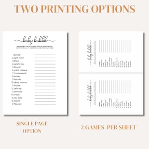 Baby Babble Baby Shower Game, Word Scramble Shower Game Trivia, Baby ...