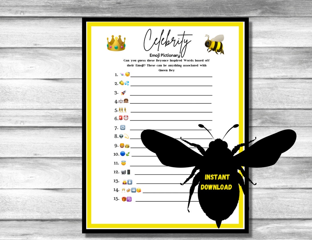 Celebrity Emoji Pictionary, Music Emoji Game, Printable Game, Family ...