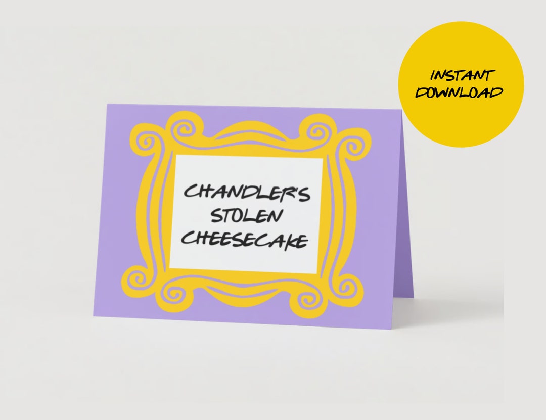 Printable FRIENDS Food Labels, Friends Themed Party, Buffet Cards, Food ...