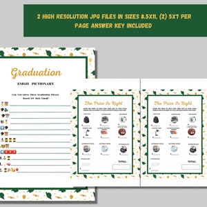 Graduation Game Bundle, 10 Graduate Games Printable, Party Games for ...