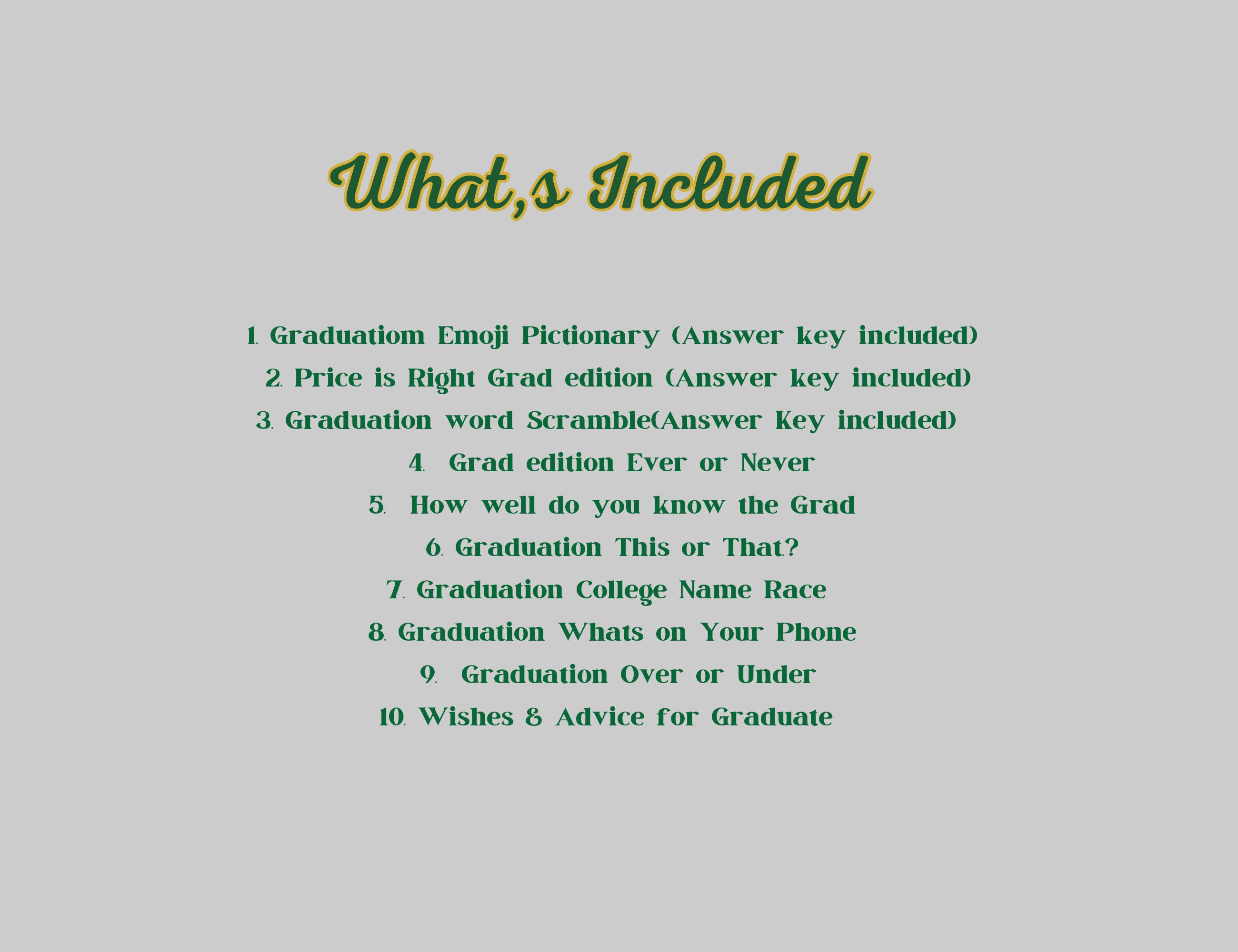 Graduation Game Bundle, 10 Graduate Games Printable, Party Games for ...