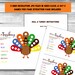 Roll a Turkey Game Printable,thanksgiving Turkey Game Digital Download ...