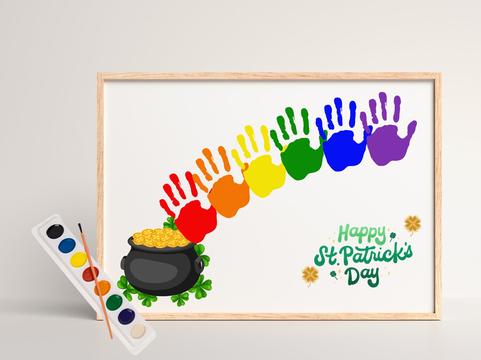 St. Patricks Day Handprint Art, Keepsakes Craft, Classroom Decor, Baby ...