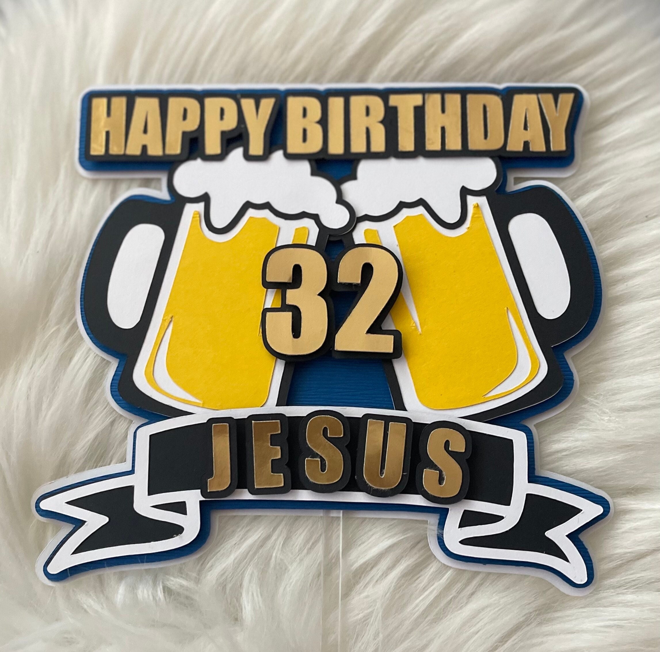 Beer Cake Topper - Etsy