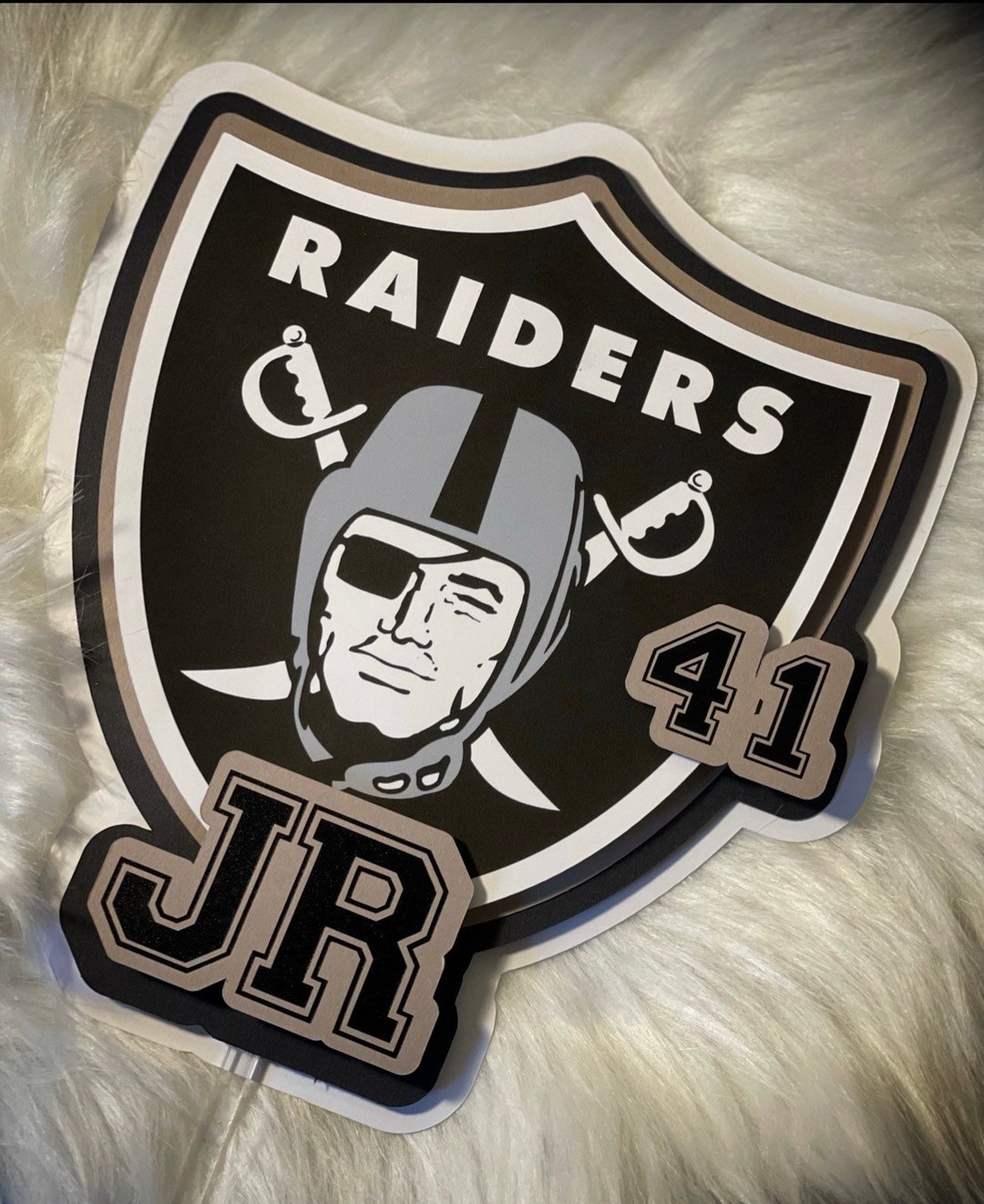 Raiders Cake Topper - Etsy