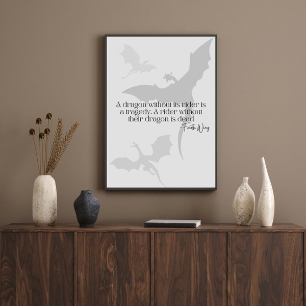 Fourth Wing Wall Art Print - Etsy