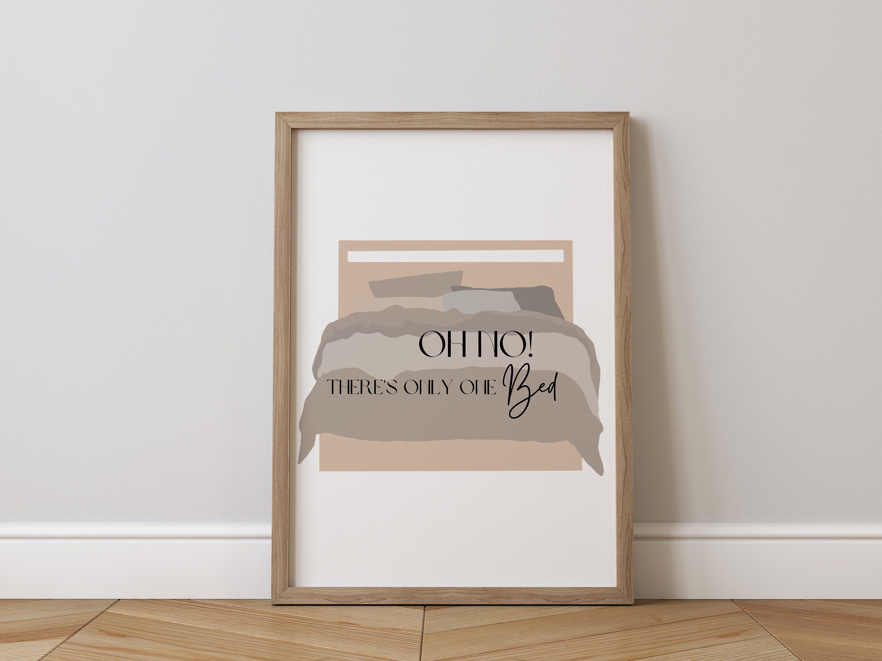 Oh No, There's Only One Bed Digital Print Bundle, Booktok Themed Print ...