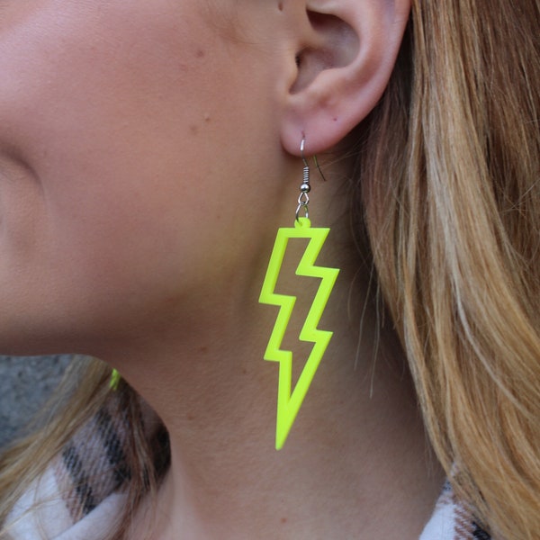 Neon Earrings - Etsy