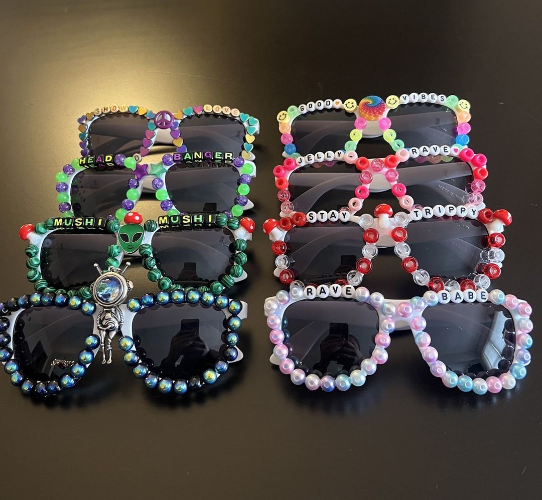 Custom Festival Sunglasses Rave Accessories Festival Accessories Kandi Trading