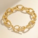 Chunky Gold Bracelet - Large Link Bracelet, Chain Bracelet, Fashion ...