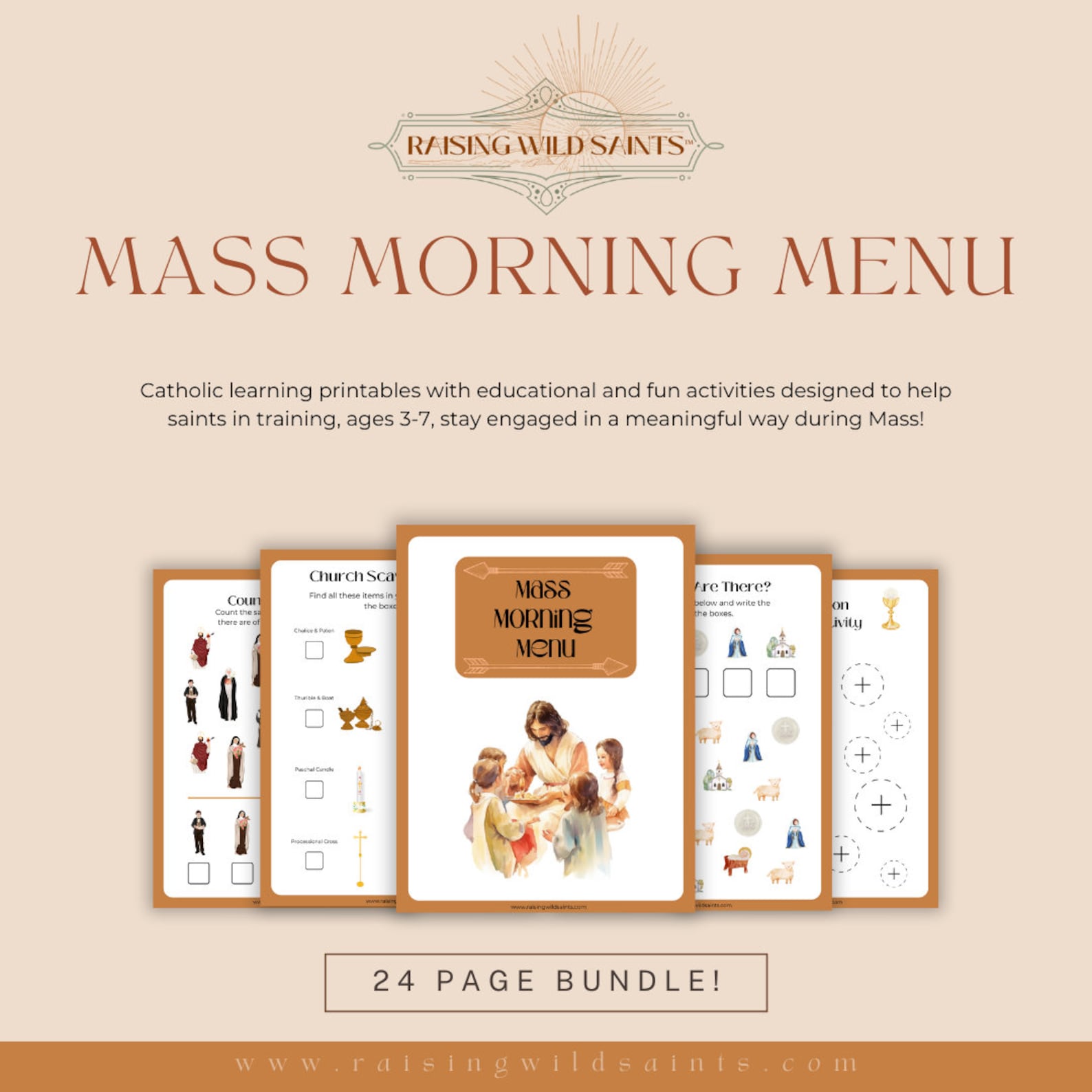 Catholic Mass Morning Menu | Printables Toddler Busy Book Activity ...