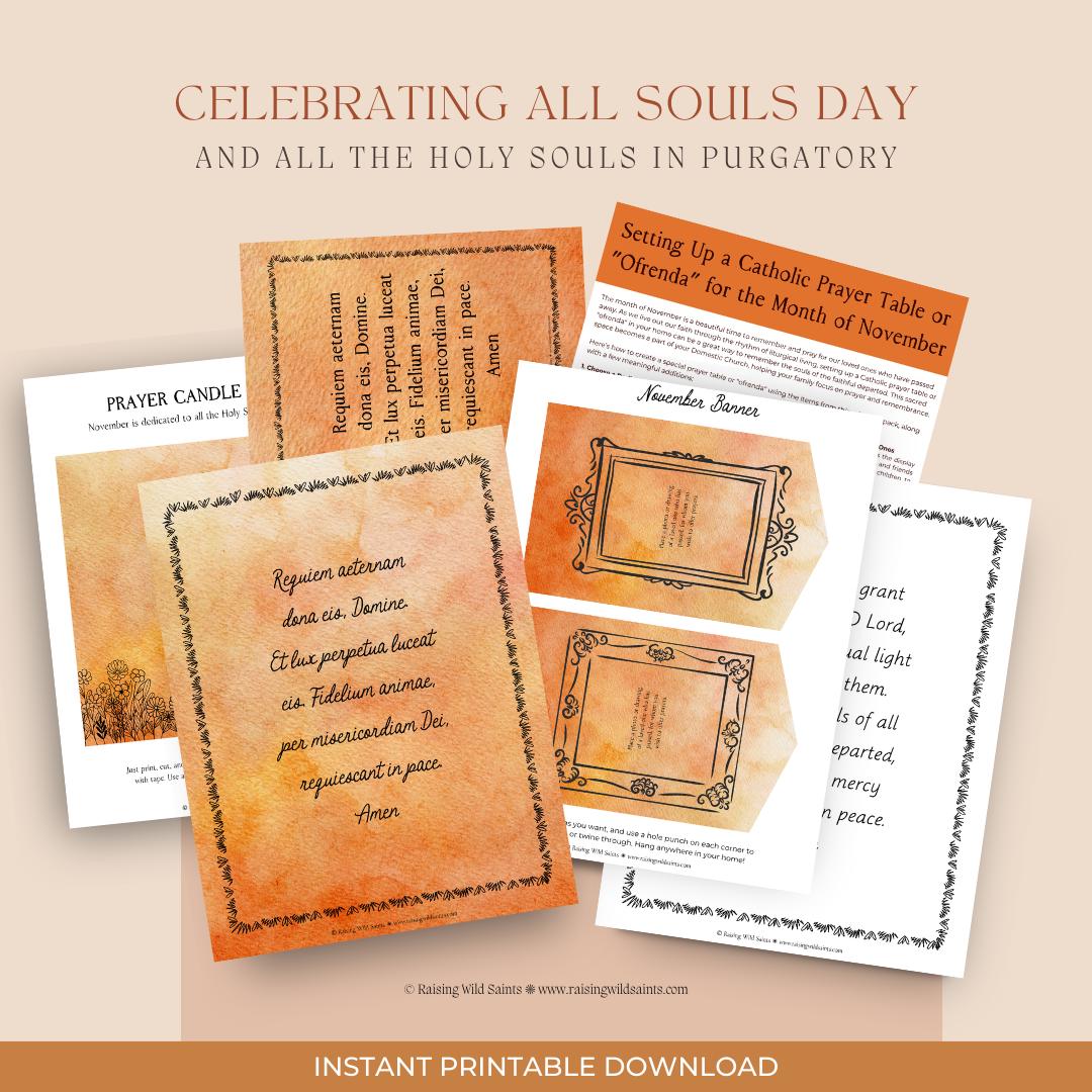 All Souls Day Prayer Table Home Altar Decor Printables | Memento Mori ...