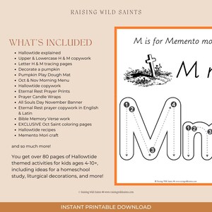 HALLOWTIDE Printables Activity Bundle for Catholic Kids, All Saints Day ...