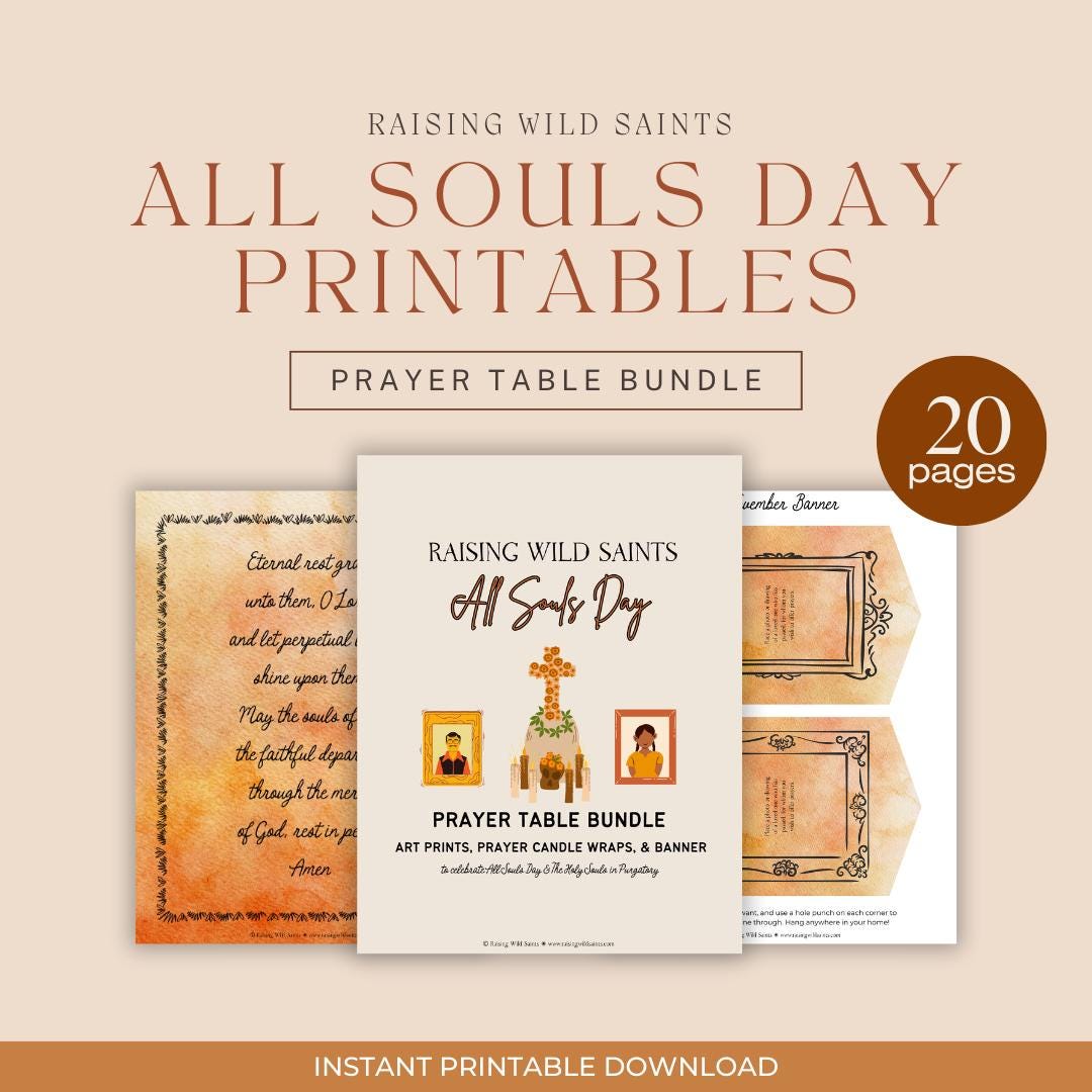 All Souls Day Prayer Table Home Altar Decor Printables | Memento Mori ...