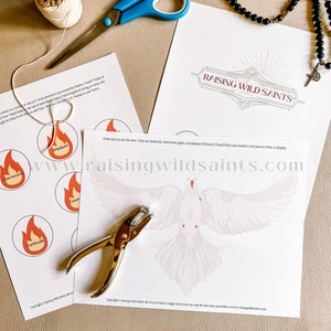 Pentecost Printable Craft & Activity DOWNLOAD, Flame + Dove Wall ...