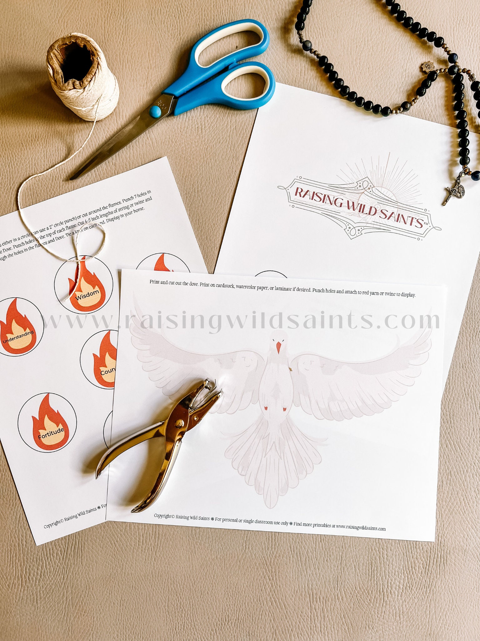 Pentecost Printable Craft & Activity DOWNLOAD, Flame + Dove Wall ...