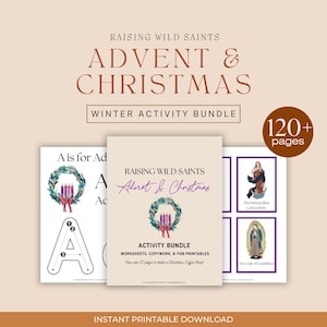 ADVENT Printables Activity Bundle for Kids, Catholic Christmas ...