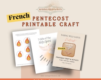 Pentecost Printable Craft & Activity DOWNLOAD, Flame Dove Wall Hanging ...