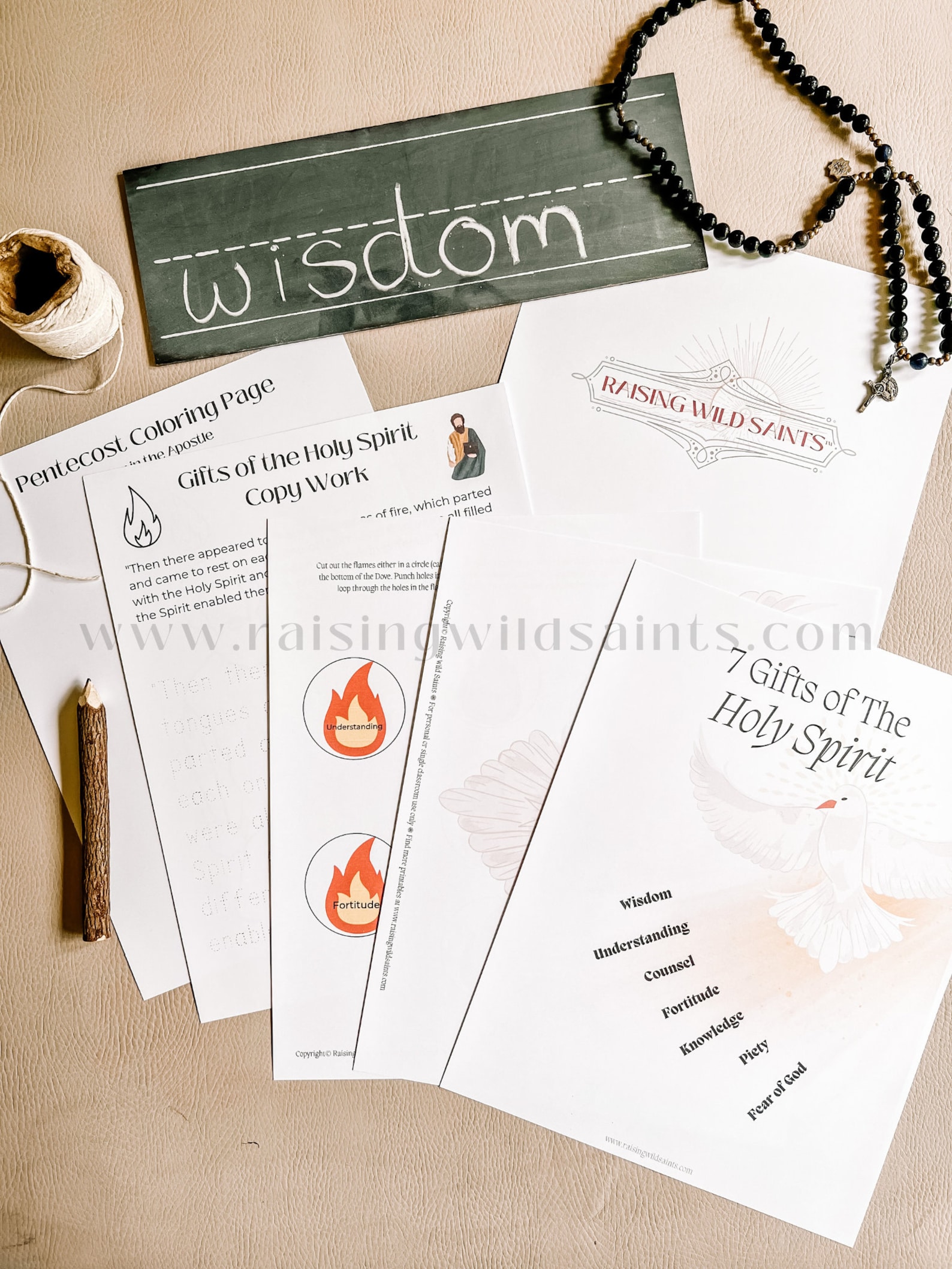 Pentecost Printable Craft & Activity DOWNLOAD, Flame + Dove Wall ...