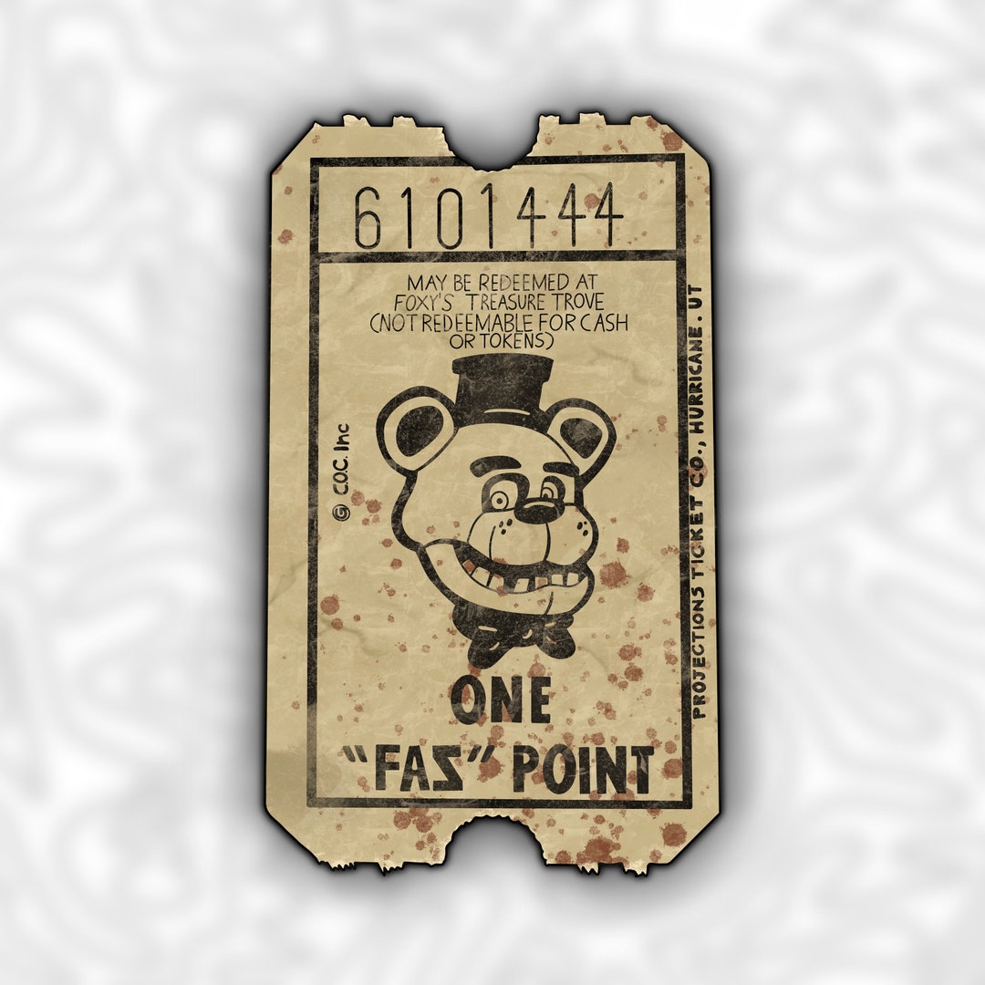 Five Nights at Freddys Last Found 1987 Prize Ticket, Skateboard, Cooler ...
