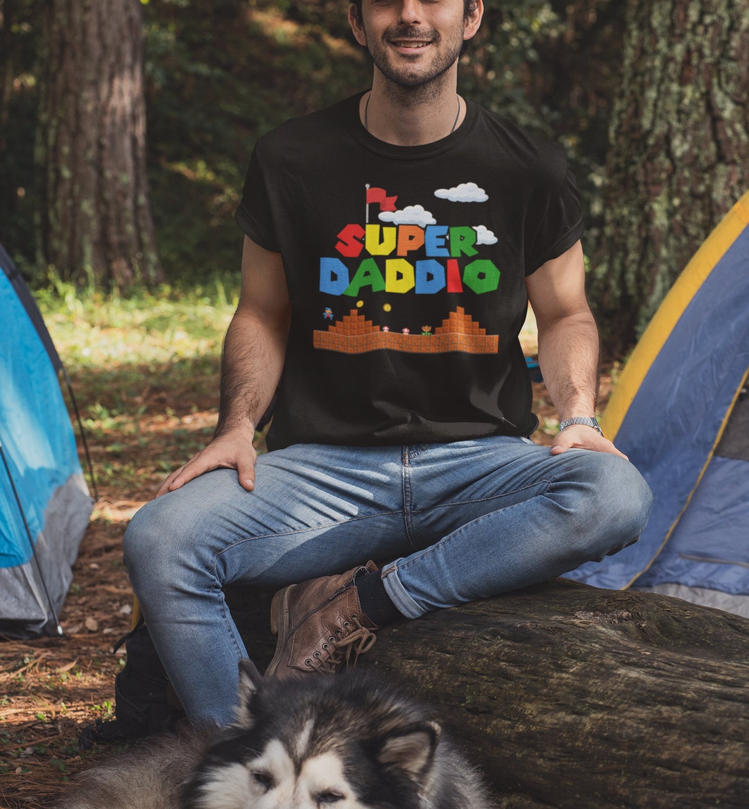 Father's Day T-shirt, Super Daddio T-shirt, Gaming T-shirt, Mario ...