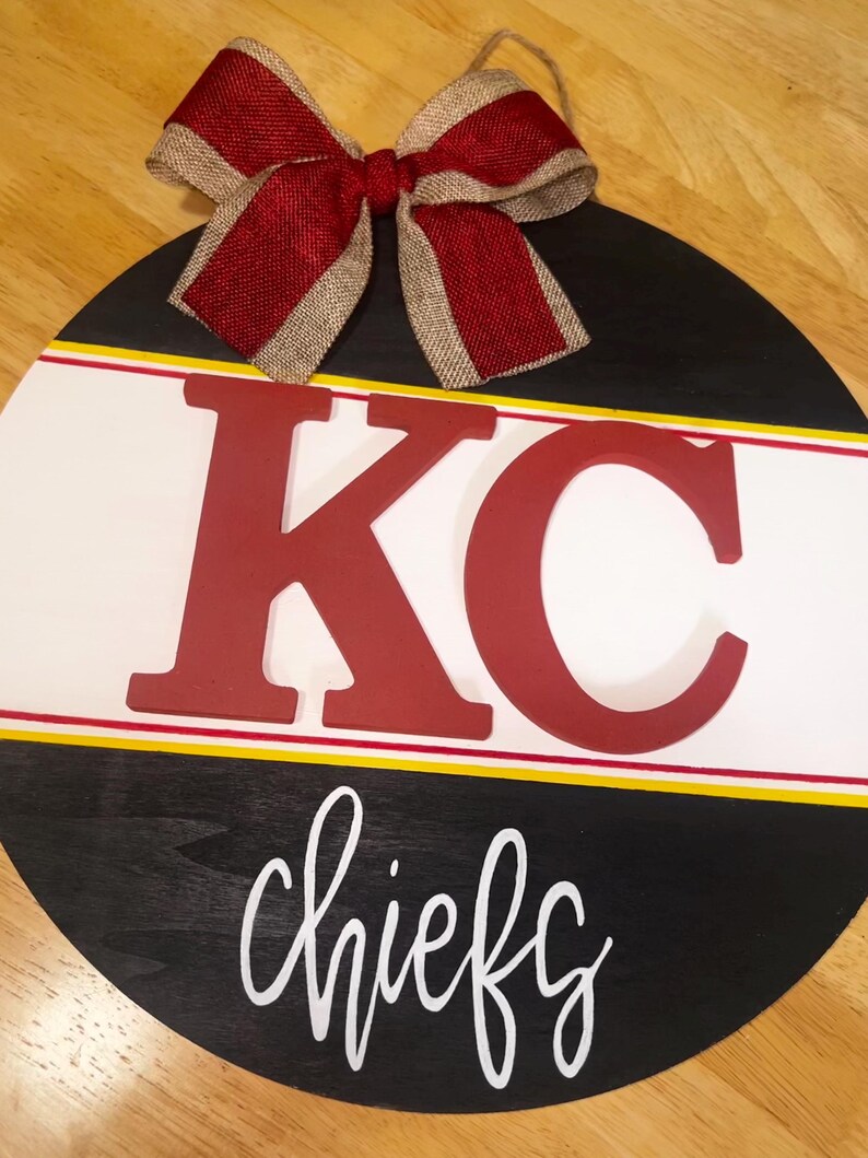 Kansas City Chiefs Door Hanger - Etsy