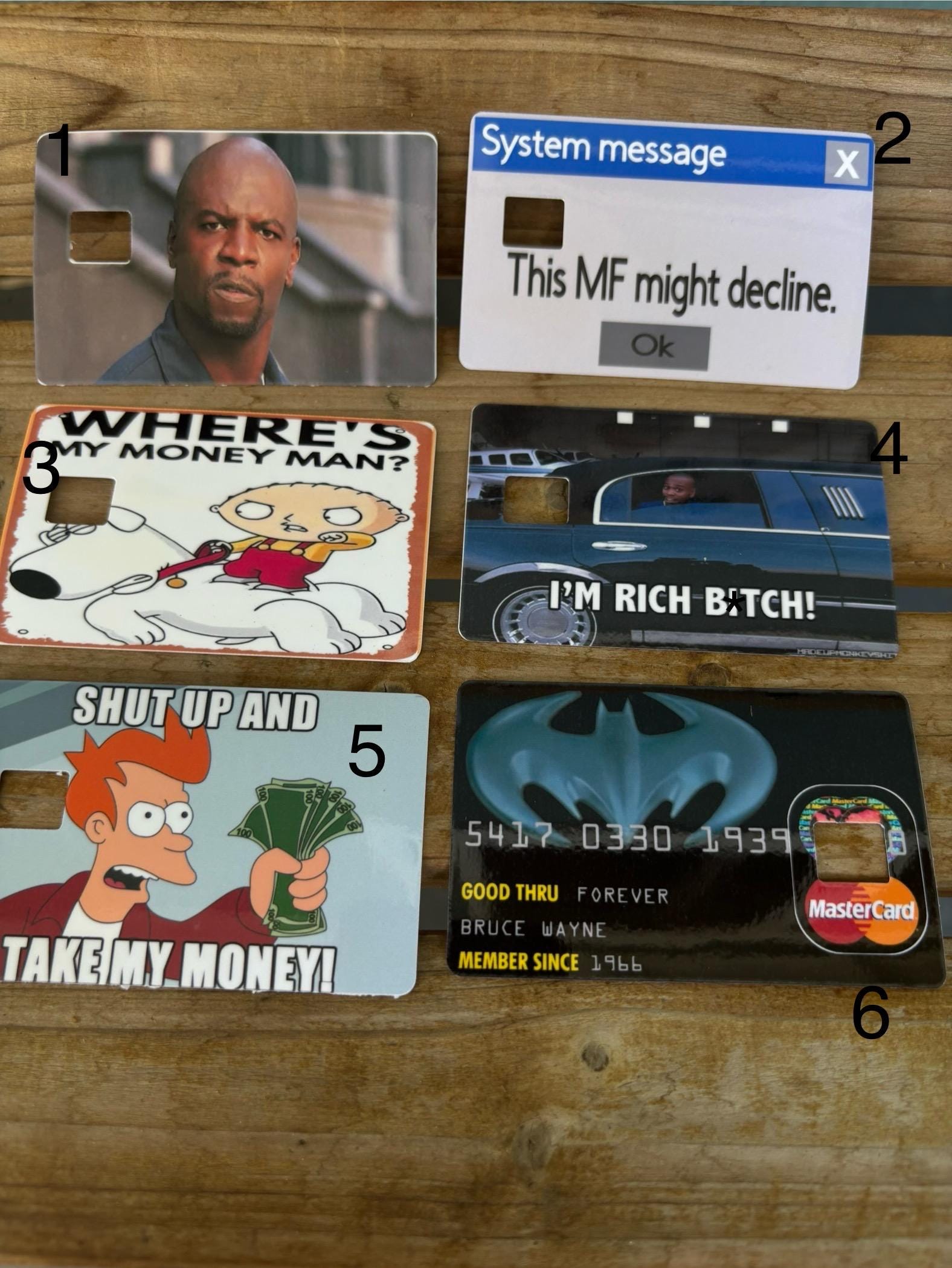 Funny Debit / Credit Card Skins / Cool Skins / Unique Gifts / Card ...