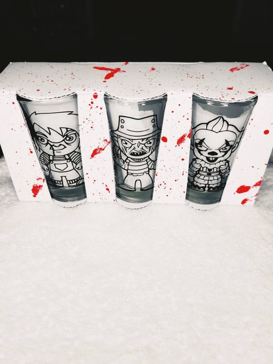 Horror Theme Shot Glasses, Scary Movies, Collectors - Etsy