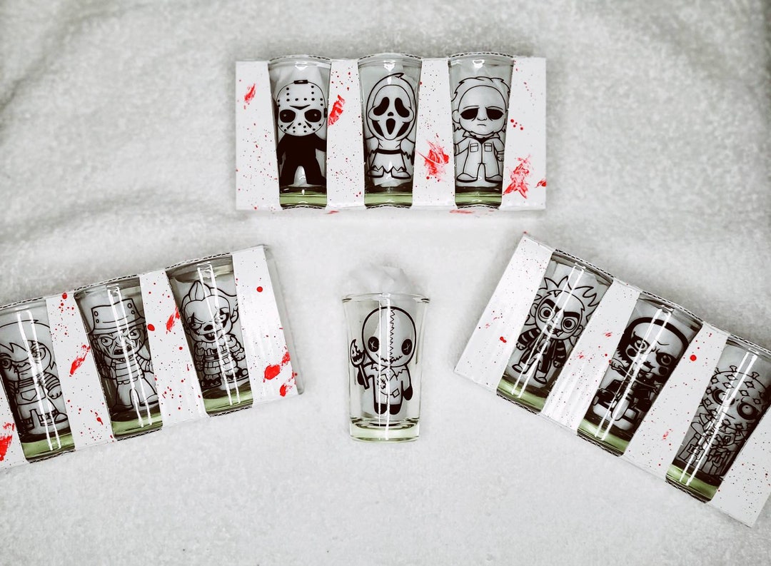 Horror Theme Shot Glasses, Scary Movies, Collectors - Etsy