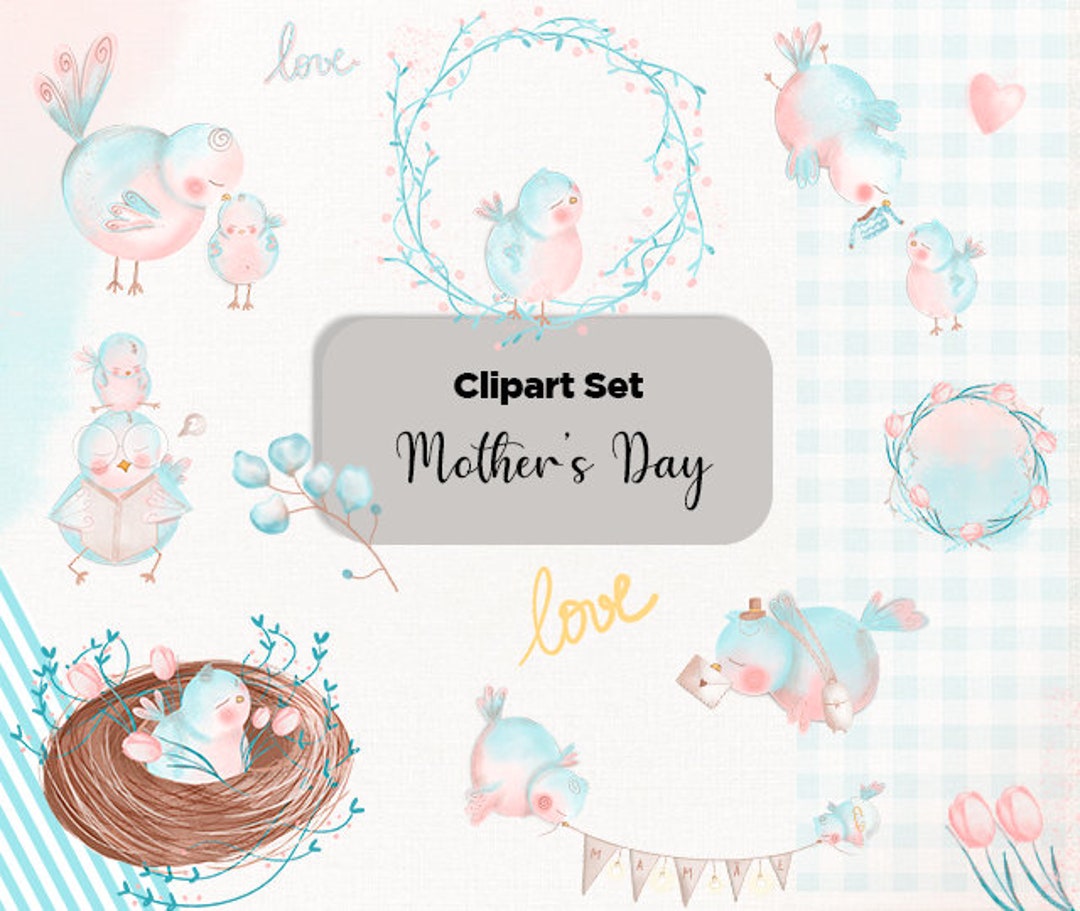 Mother's Day Watercolor Clipart Set - Etsy