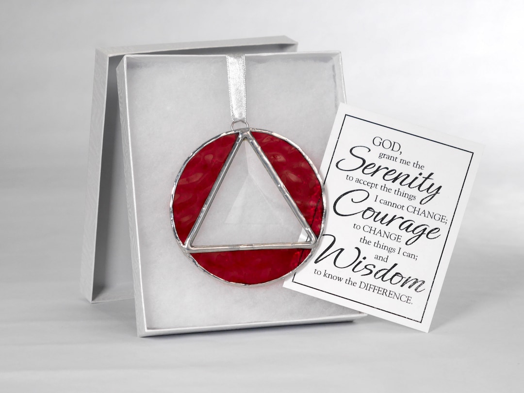 AA Recovery Symbol Stained Glass Aa Gift Alcoholic - Etsy