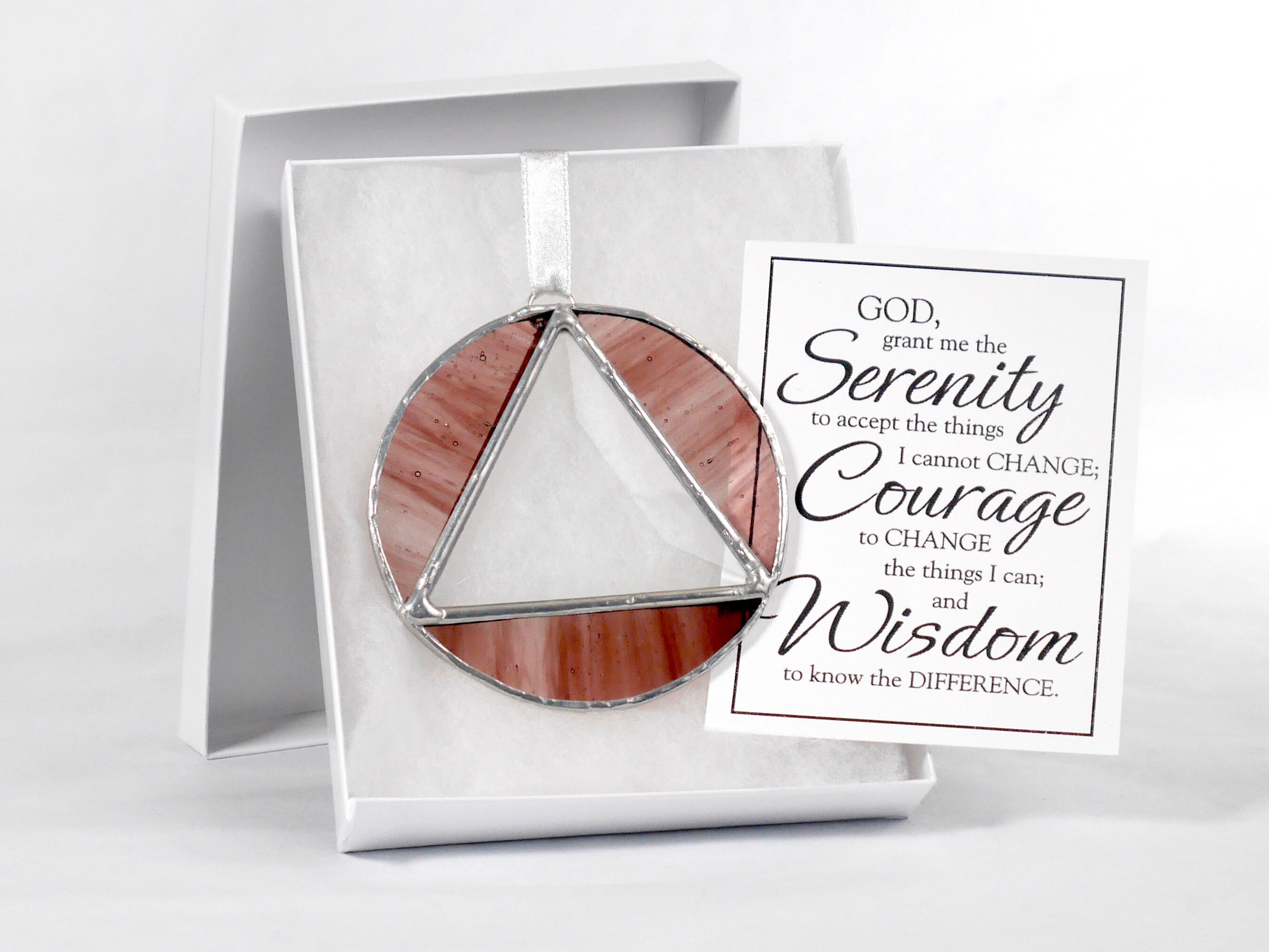 AA Recovery Symbol Stained Glass, Alcoholic Anonymous, Serenity Prayer ...