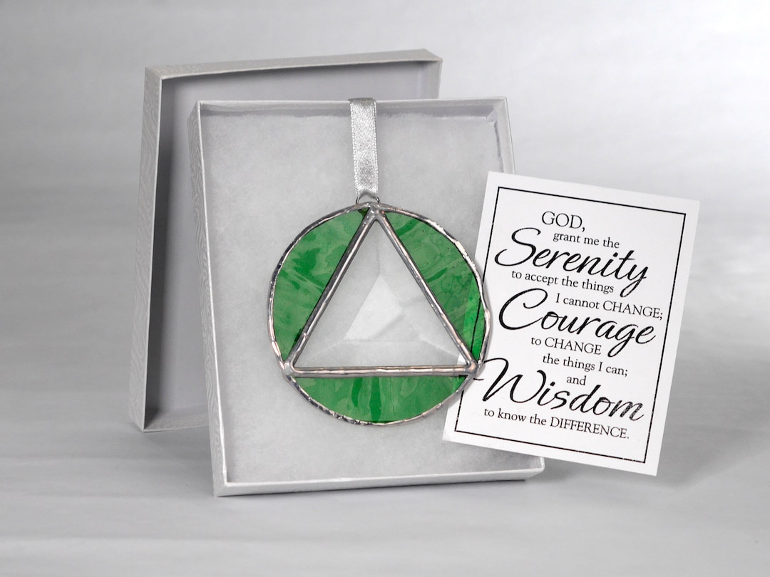 AA Gift Stained Glass Sun Catcher, Alcoholic Anonymous, Sponsor Gift ...