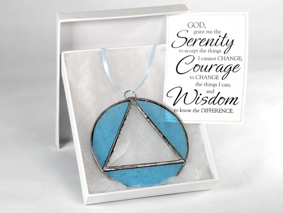 AA Recovery Symbol Stained Glass Alcoholic Anonymous | Etsy