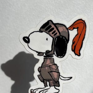 Knight Snoopy Sticker - Etsy