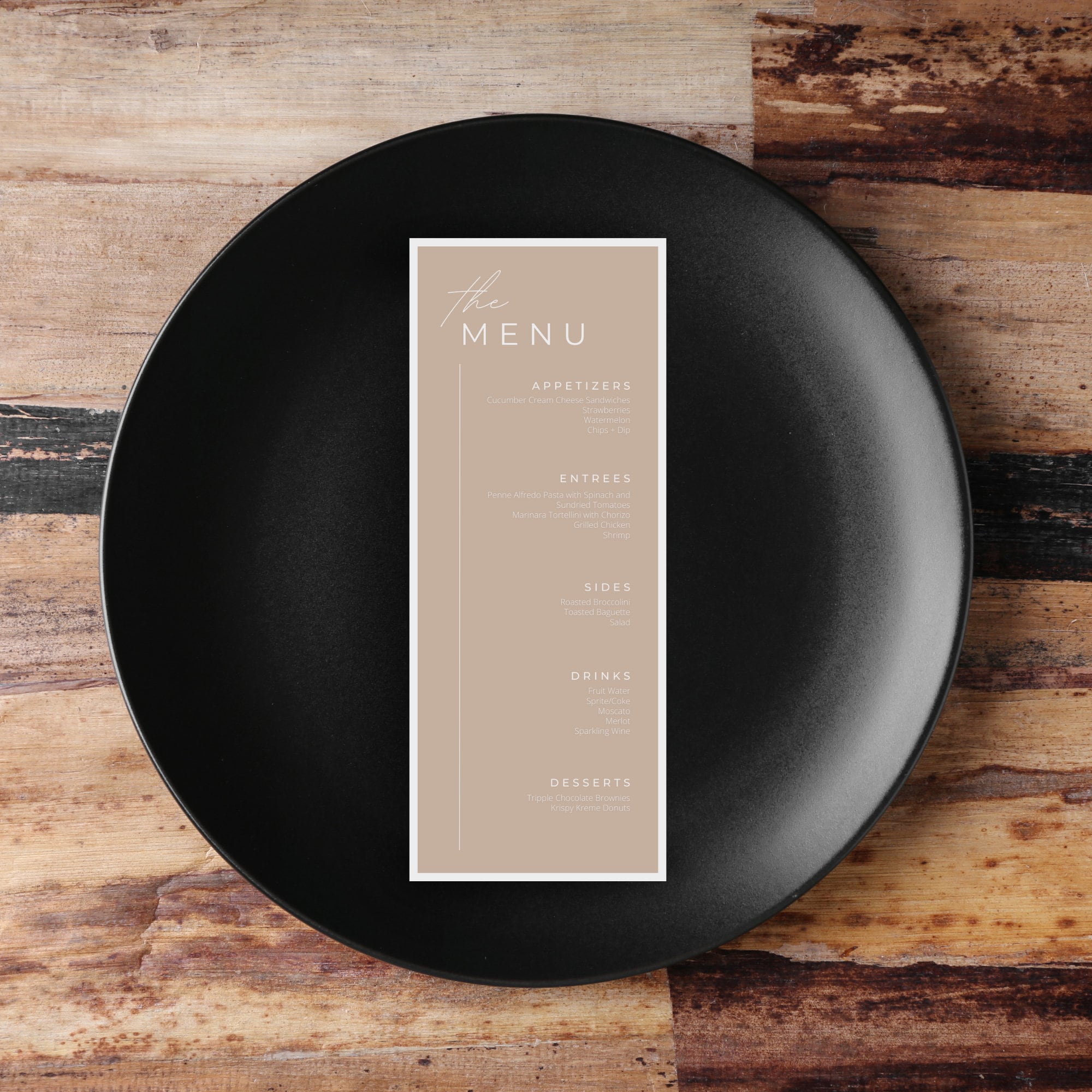 3 Minimal BOHO Wedding Menus | Modern Black and White | Downloadable ...