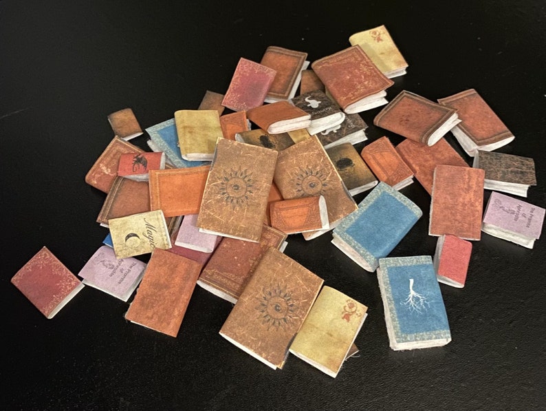 Miniature Aged Books Digital Download - Etsy