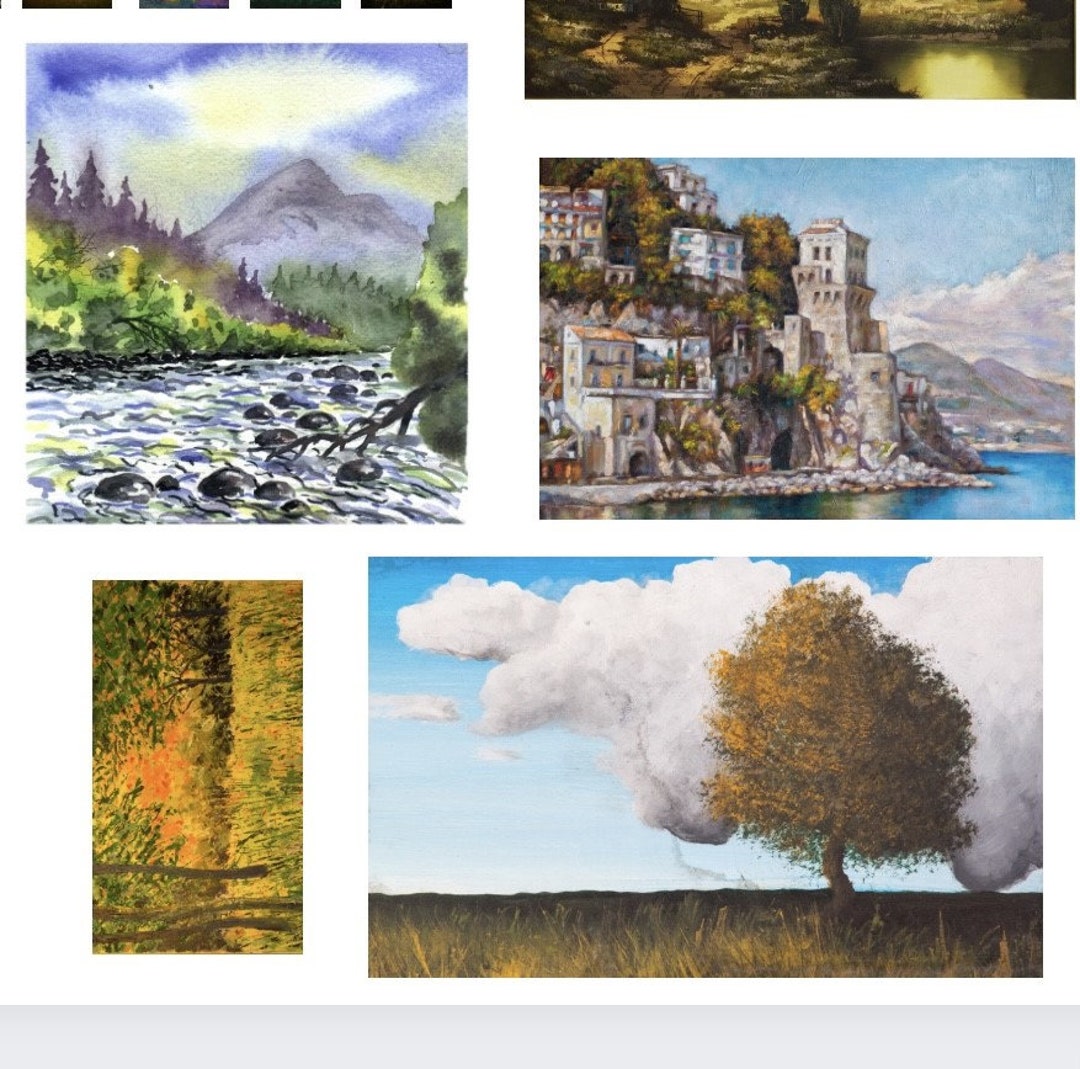 Miniature Landscape Paintings Digital Download - Etsy